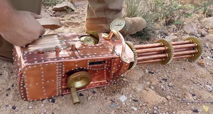 Somebody Made a .22 Steampunk Gatling Gun Out of Spare Parts - Wide ...