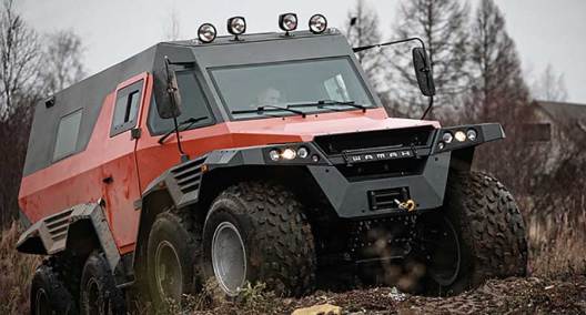 Get a Firsthand Look at the Avtoros Shaman 8WD All-Terrain Vehicle ...
