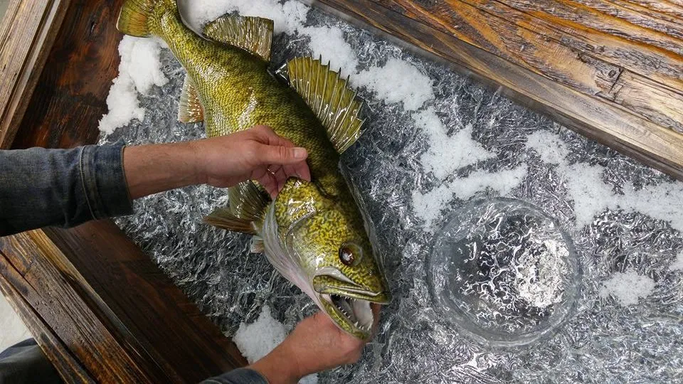 This Ice Fishing-Themed Taxidermy Table is Insanely Awesome