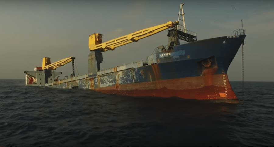 Sunken Ship Becomes an Artificial Reef in Texas