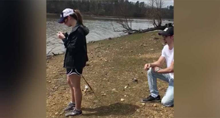 Man Gets Creative with His Proposal While Fishing - Wide Open Spaces