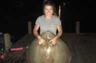 Hannah Barron Noodles Up 40-Pound Flathead and 60-Pound Blue Catfish in ...