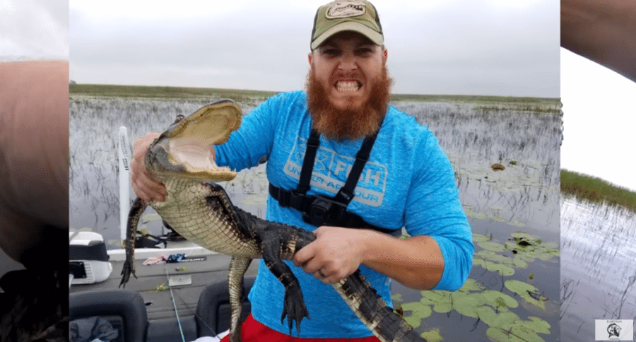 Bass Anglers Catch a Jumping, Hissing, Snapping, Wiggling Alligator ...