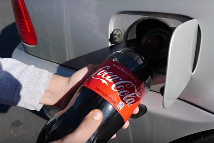 [WATCH] You Can Fill Your Gas Tank with Coca-Cola, Right? Oh So Wrong.