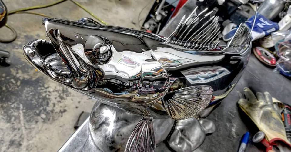 Polished Metal Walleye Sculpture is a Thing of Breathtaking Beauty ...
