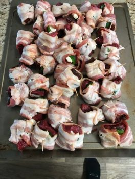 Goat Cheese and Bacon Wrapped Venison Jalapeño Poppers - Wide Open Spaces