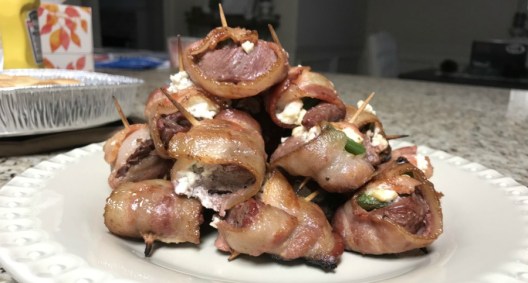 Goat Cheese and Bacon Wrapped Venison Jalapeño Poppers - Wide Open Spaces
