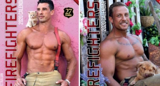 2020 Australian Firefighters Pose for Dog, Cat and Horse Calendars