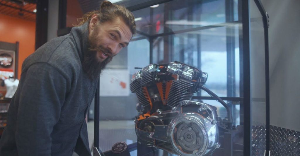 Jason Momoa, Motorcycle Enthusiast, Tours Harley-Davidson Factory