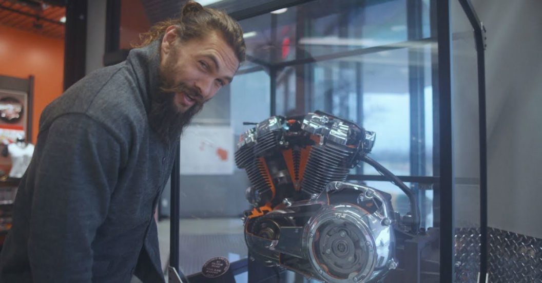Jason Momoa, Motorcycle Enthusiast, Tours Harley-Davidson Factory