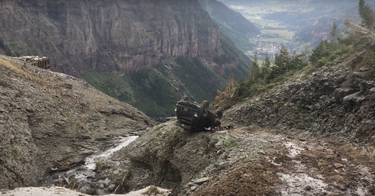 Video Shows Rolled-Over Toyota 4Runner Dangling on Cliff Edge