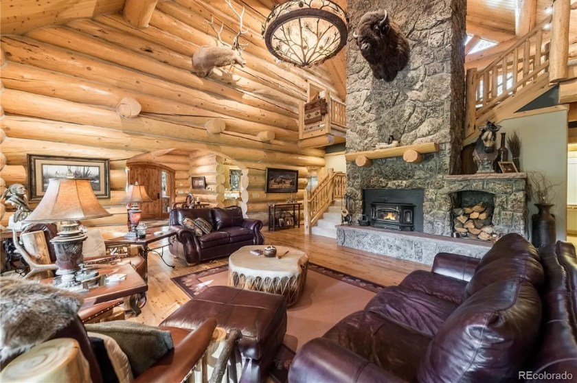 Check Out This Incredible Colorado Log Cabin Home with a Trout Pond and ...