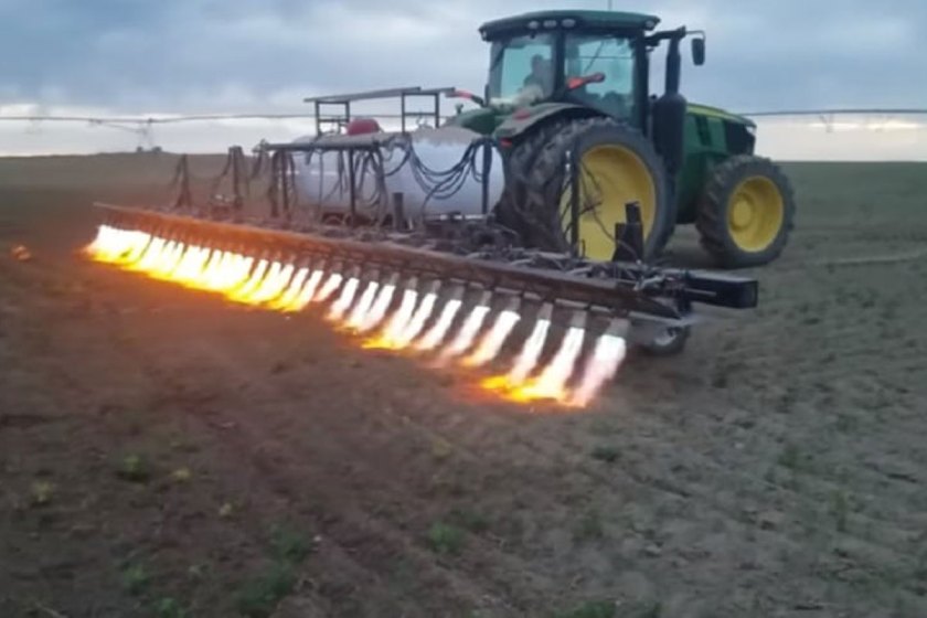 Flamethrower Tractor Kills Weeds in Record Time - Wide Open Spaces