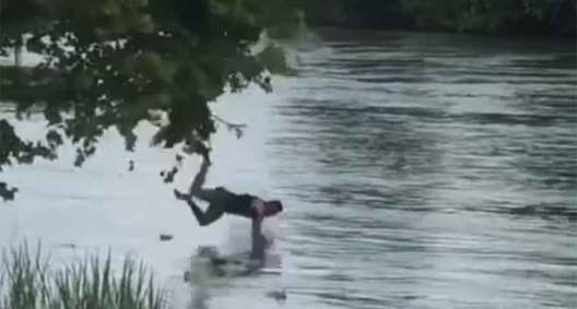 Fisherman Falls From Tree During Lure Retrieval - Wide Open Spaces