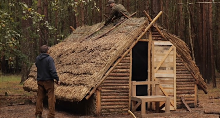 Father and Son Team Build Medieval House Replica Using Only Hand Tools ...
