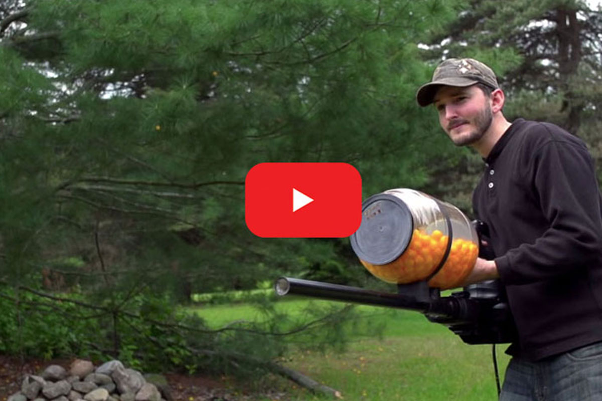 Man Handcrafts a Cheese Puff Machine Gun - Wide Open Spaces