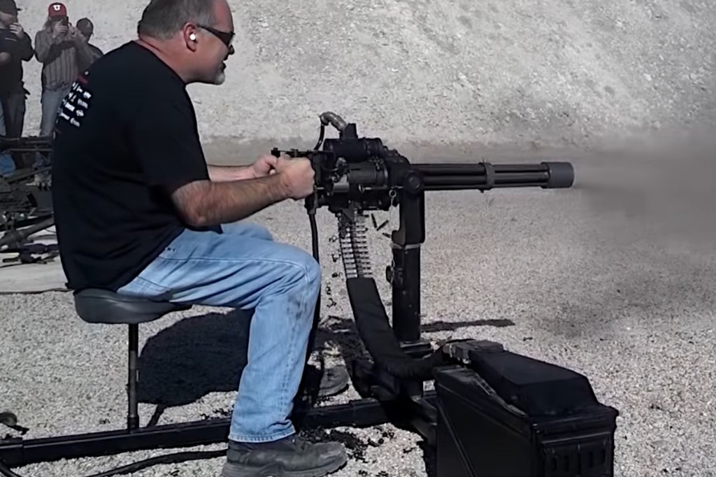 Witness This Lady Experiencing a Minigun for the First Time - Wide Open ...