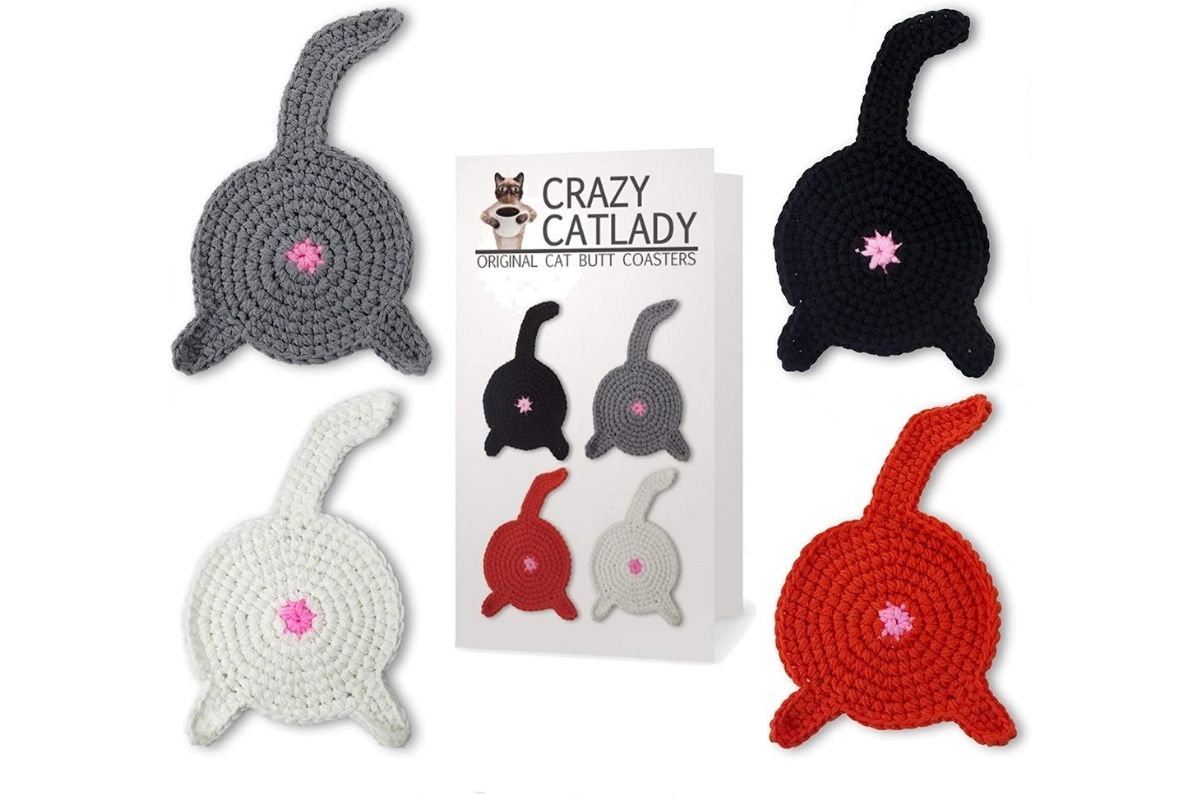 Cat Coaster: 8 Cute and Funny Coasters (Housewarming Gifts)