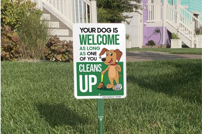 Dog Is Welcome Clean Up Sign: Best of 2022 for Neighbors