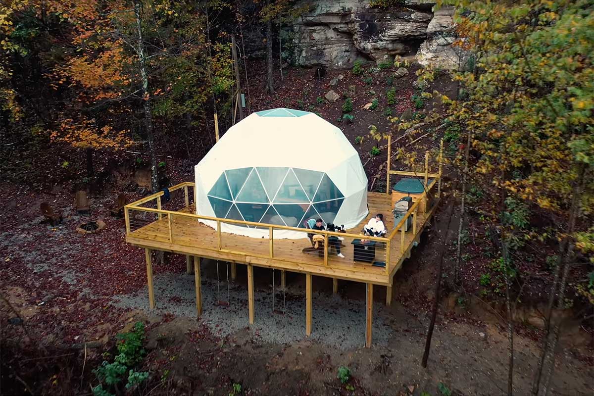 Luxury Geodesic Dome Offers Idyllic Off-Grid Mountain Views
