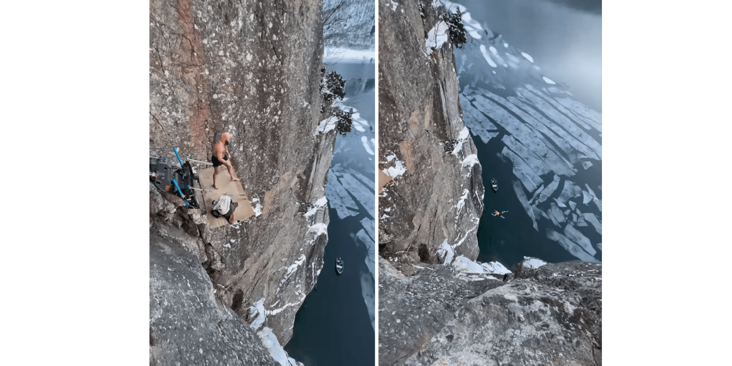 Watch: Ken Storne's Death Dive Breaks World Record