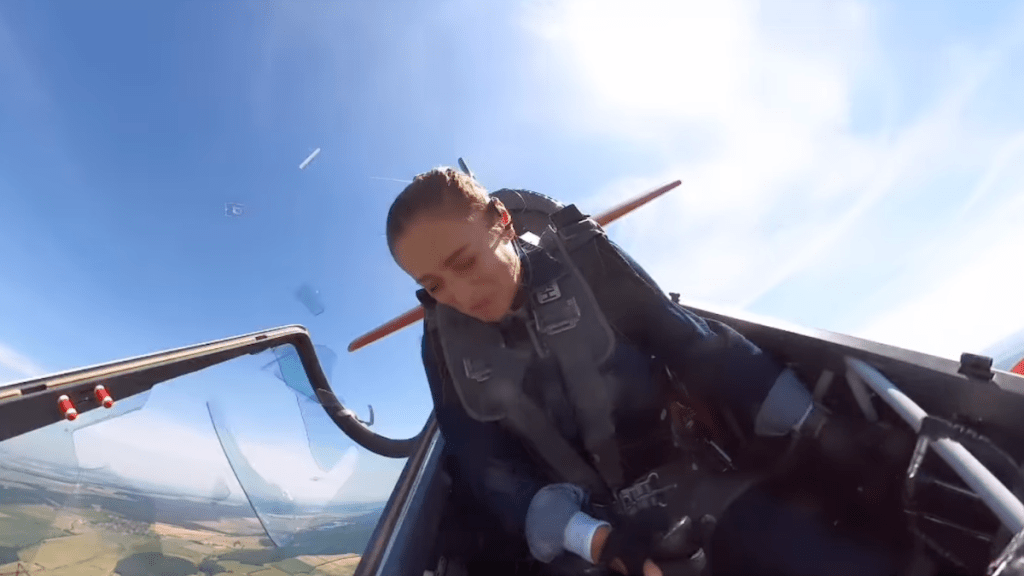 Canopy Covering Cockpit Blasts Open Mid-flight Exposing Pilot