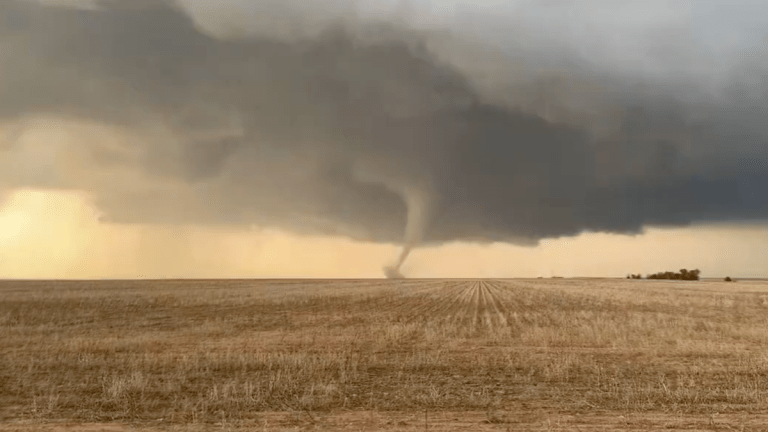 Storm Chaser Films a Perfect Funnel Cloud in Texas Panhandle - Wide ...
