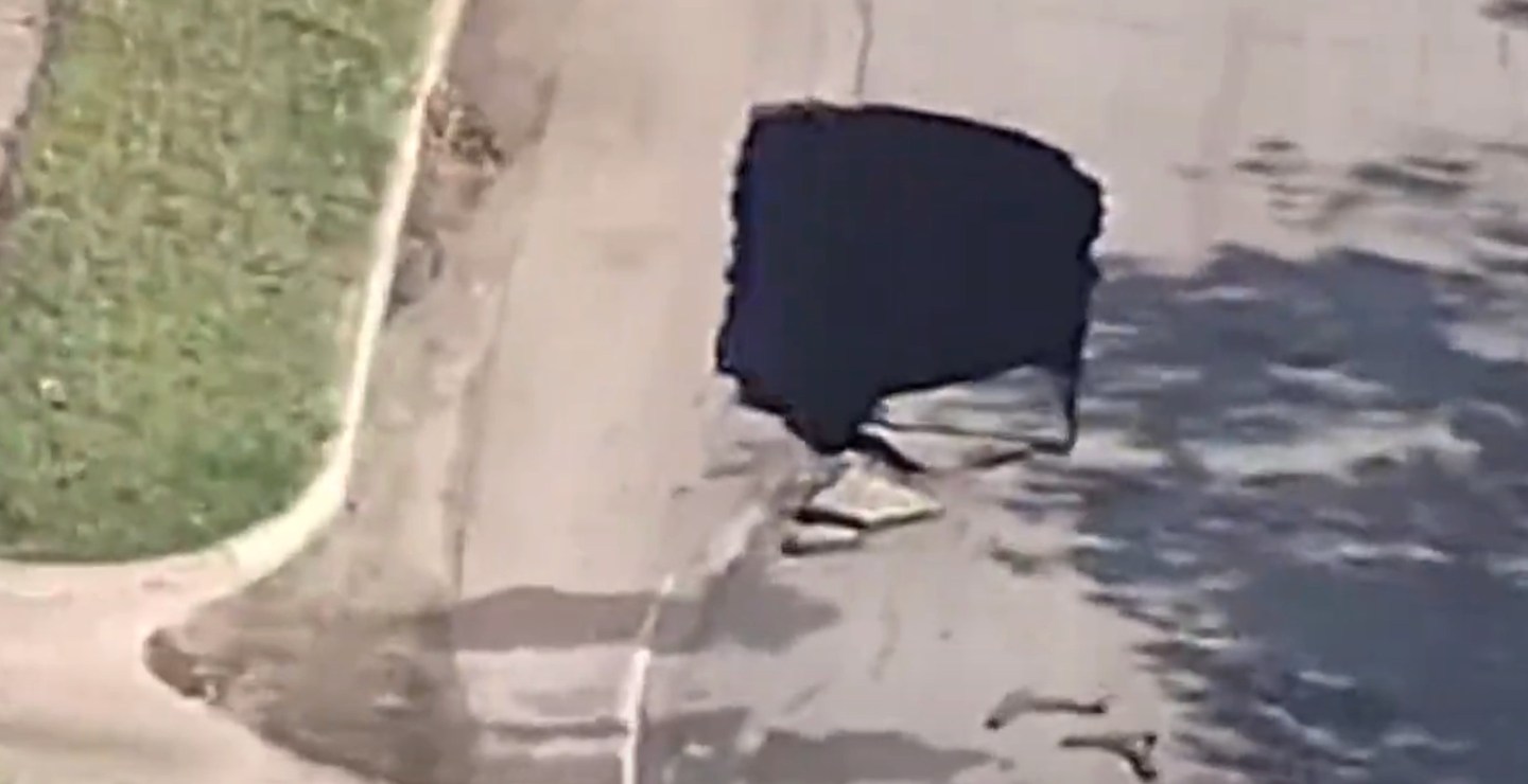 Driver Shares The Horrifying Moment He Went Straight Into A Sinkhole ...